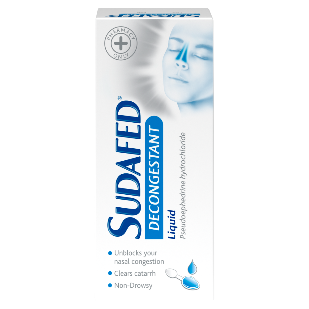 Sudafed Decongestant Liquid – 100ml | Chemist 4 U