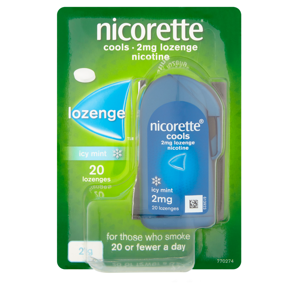 Nicorette Cools Icy Mint 2mg Nicotine – 20 Lozenges | Chemist 4 U