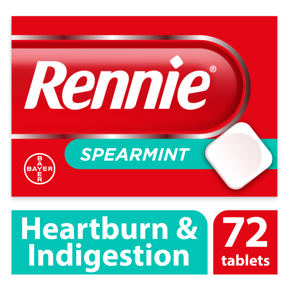 Rennie Spearmint Indigestion & Heartburn Relief 72 Tablets | Chemist 4 U