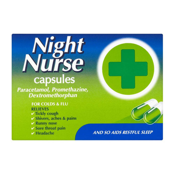Night Nurse Capsules – 10 Capsules | Cold & Flu Relief | Chemist 4 U