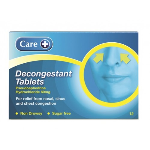Care Decongestant Tablets – 12 Tablets | Chemist 4 U
