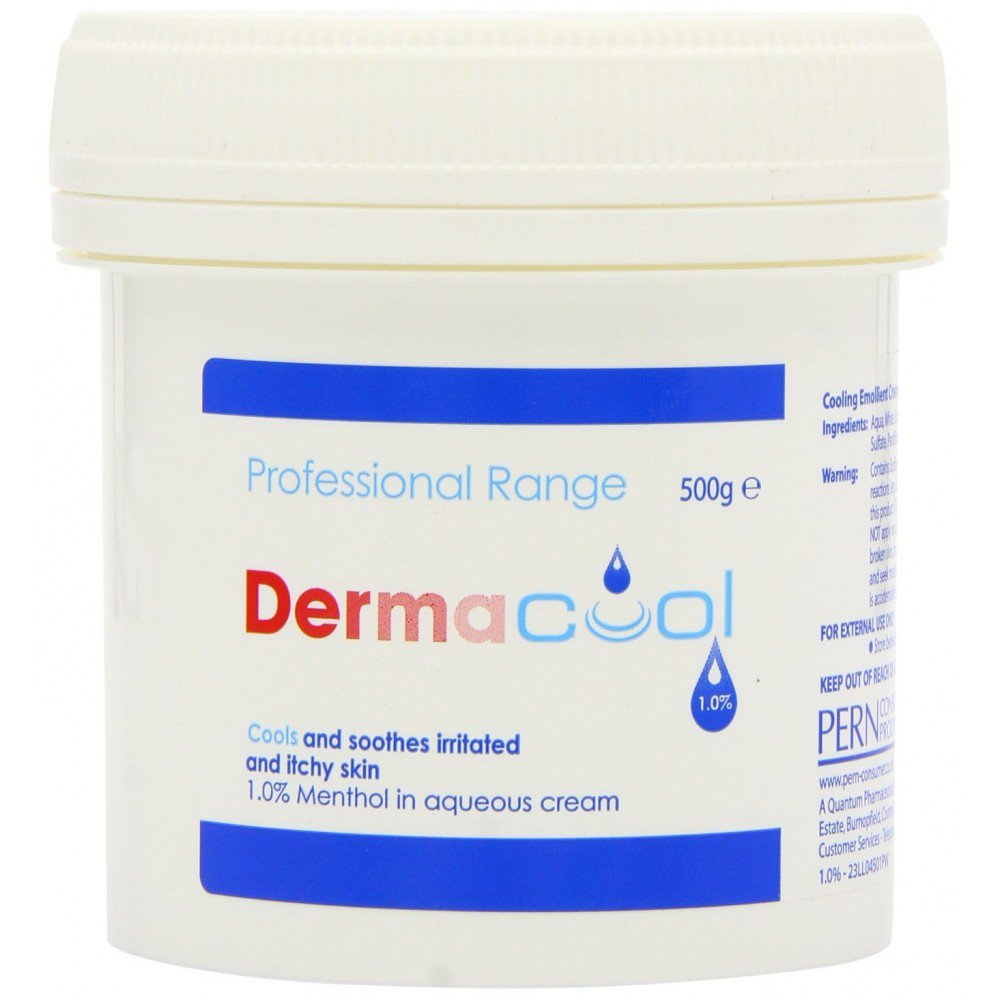 Dermacool 1% Menthol in Aqueous Cream – 500g | Chemist 4 U