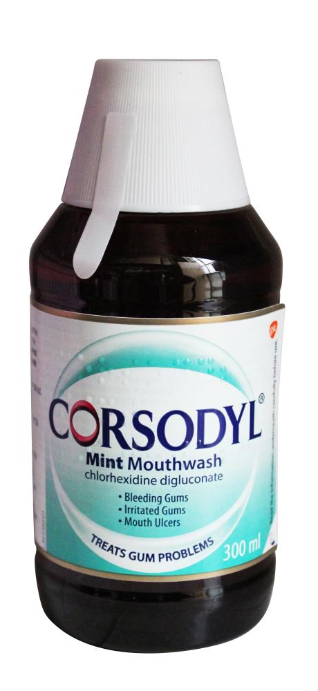 Corsodyl Chlorhexidine Mint Mouthwash 300ml | Chemist 4 U