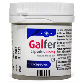 Buy Galfer Ferrous Fumarate 305mg - 100 Capsules | Chemist4U