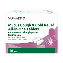 Numark Mucus Cough And Cold Relief All-In-One – 16 Tablets | Chemist4U