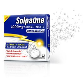 Buy SolpaOne 1000mg Soluble Paracetamol Tablets | Chemist4U