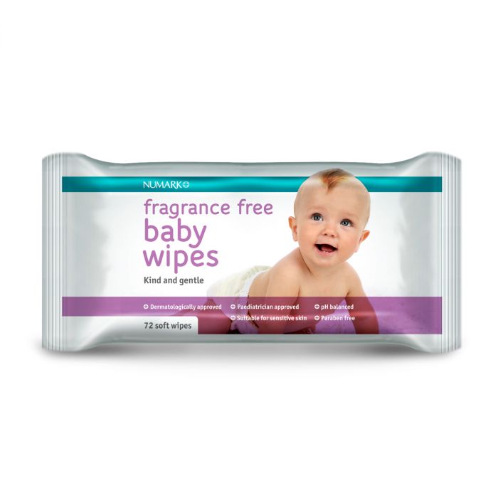 Numark Baby Wipes Fragrance Free 72 Wipes