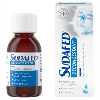 Sudafed Decongestant Liquid – 100ml | Chemist 4 U