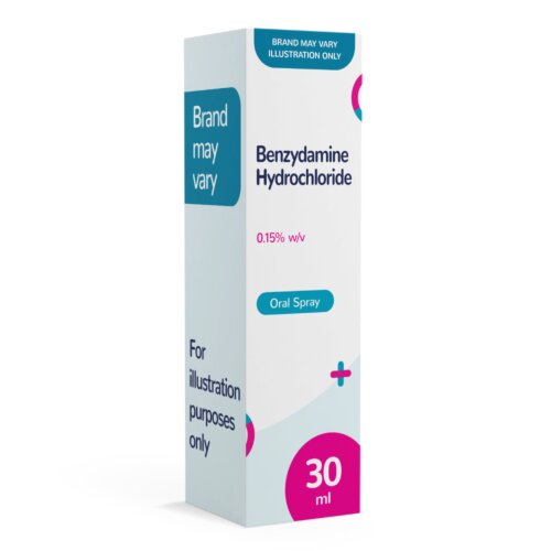 Benzydamine 0.15% Oral Spray - 30ml (Brand May Vary)