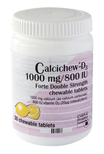 Calcichew D3 1000mg/800IU Once Daily Chewable - 30 Tablets