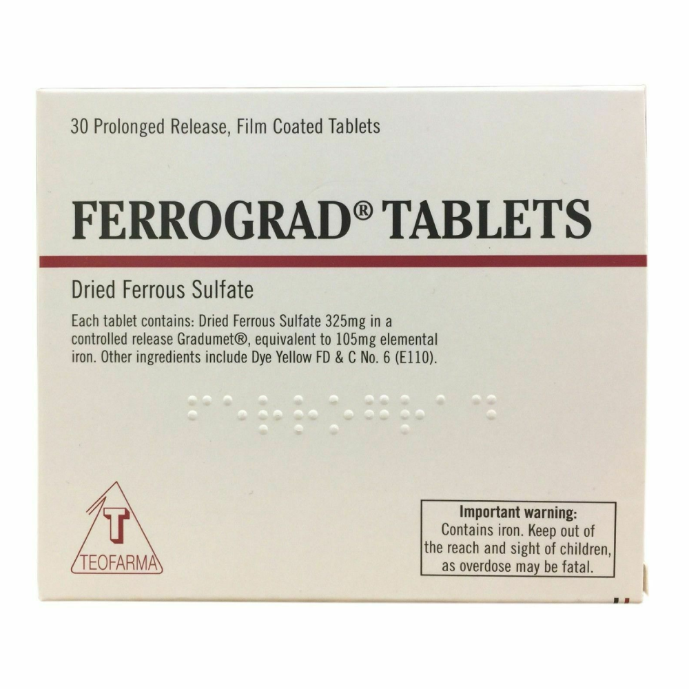 Buy Ferrograd 325mg - 30 Tablets | Chemist4U