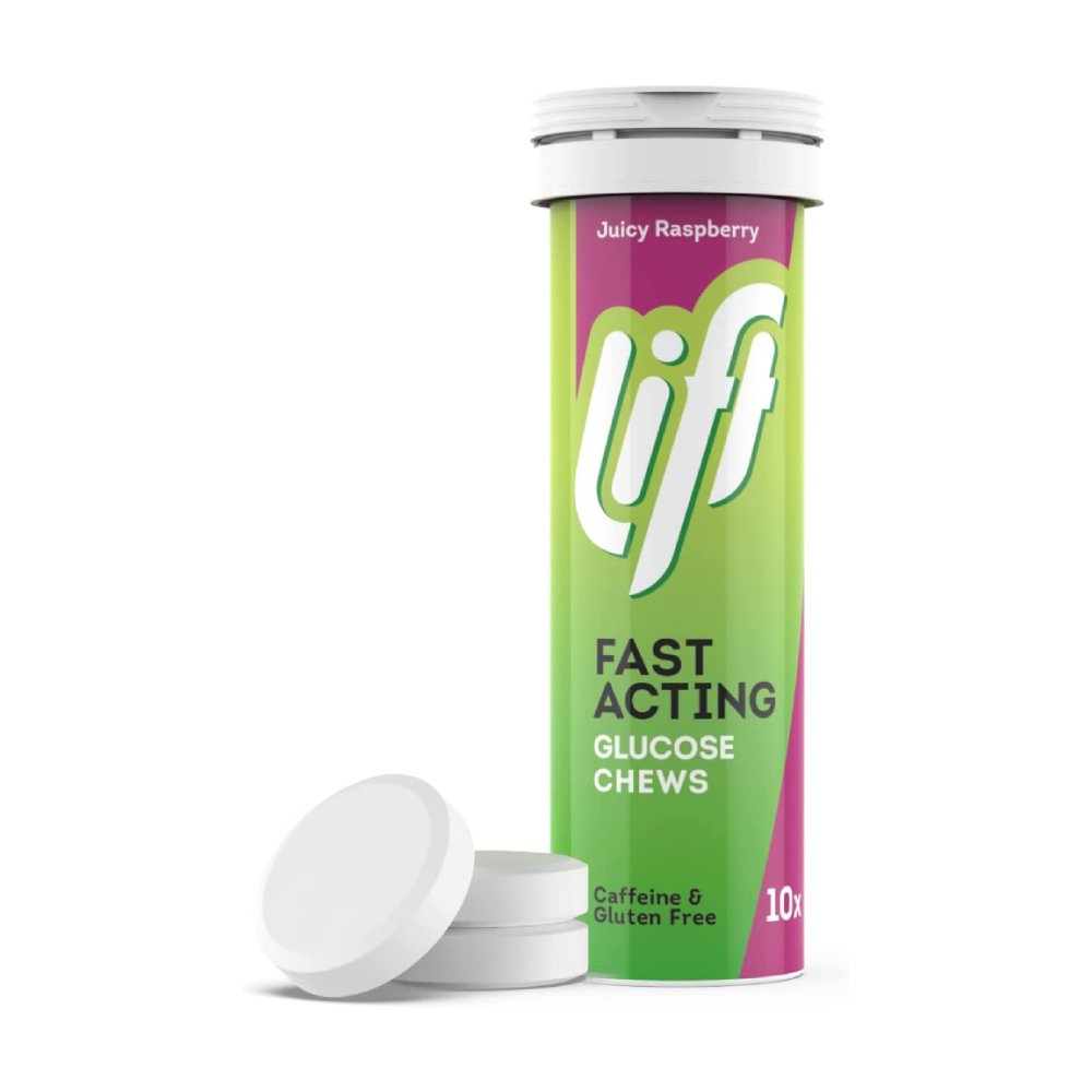 Buy Lift Gluco Tablets Juicy Raspberry Fast-Acting Chews - 10 x 40g Tabs