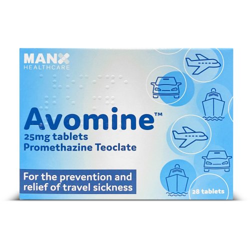 Avomine Travel Sickness 25mg - 28 Tablets | Chemist4U