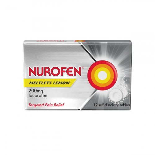 Buy Nurofen Meltlets Lemon 200mg Self-Dissolving Tablets - 12 Pack