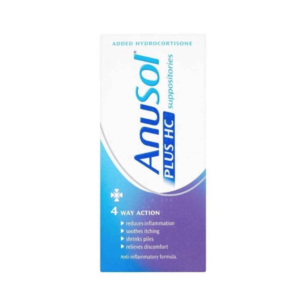 Anusol Plus HC - 12 Suppositories | Chemist 4 U