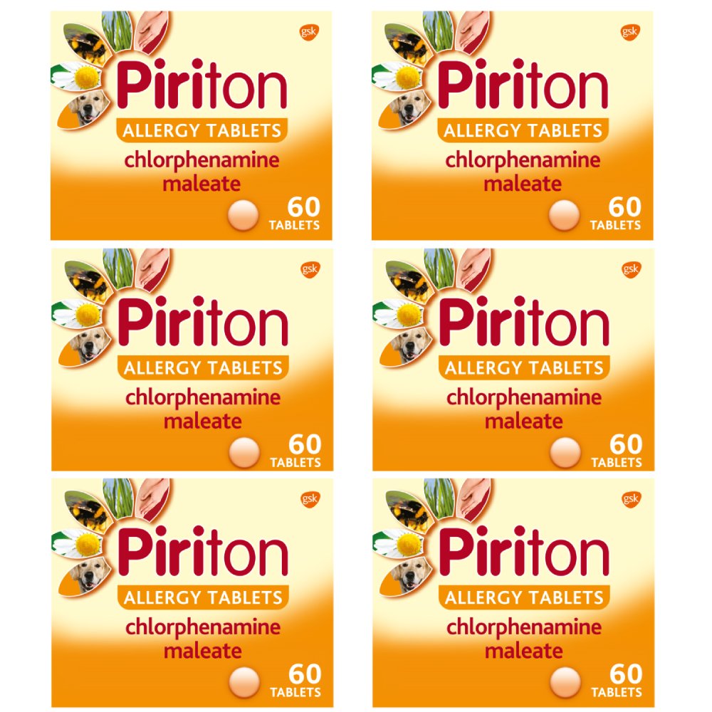 Buy Piriton Allergy Tablets - 6 Pack of 60 | Chemist4U