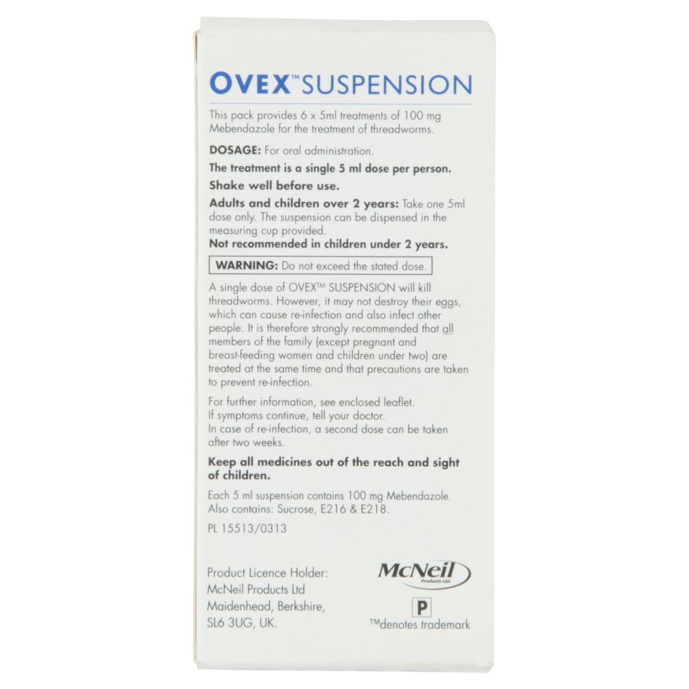 Ovex Suspension - 30ml | Threadworm Treatment | Chemist 4 U