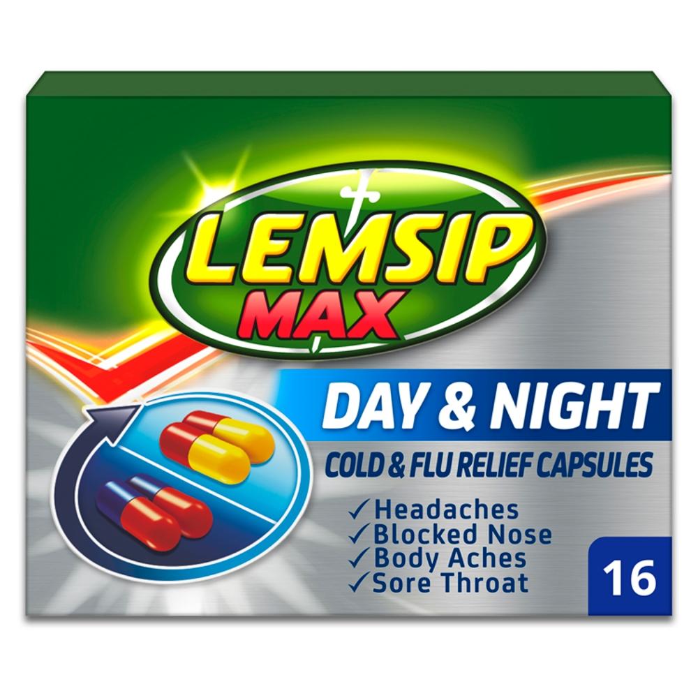 Lemsip Max Cold & Flu Day & Night - 16 Capsules | Chemist 4 U