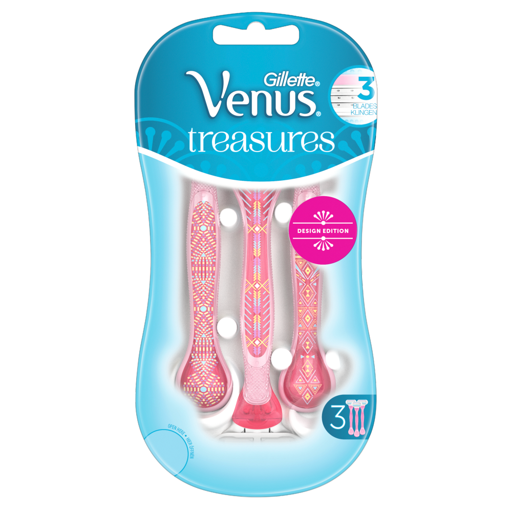 Buy Gillette Venus Treasures Disposable Women's Razors - 3 Pack | Chemist4U