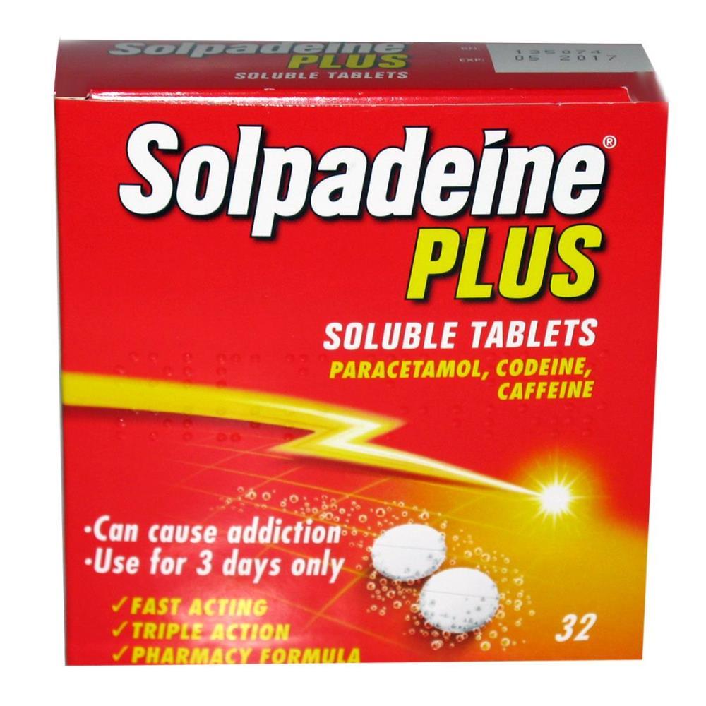 Solpadeine Plus (Codeine/Paracetamol) - 32 Soluble Tablets | Pain ...