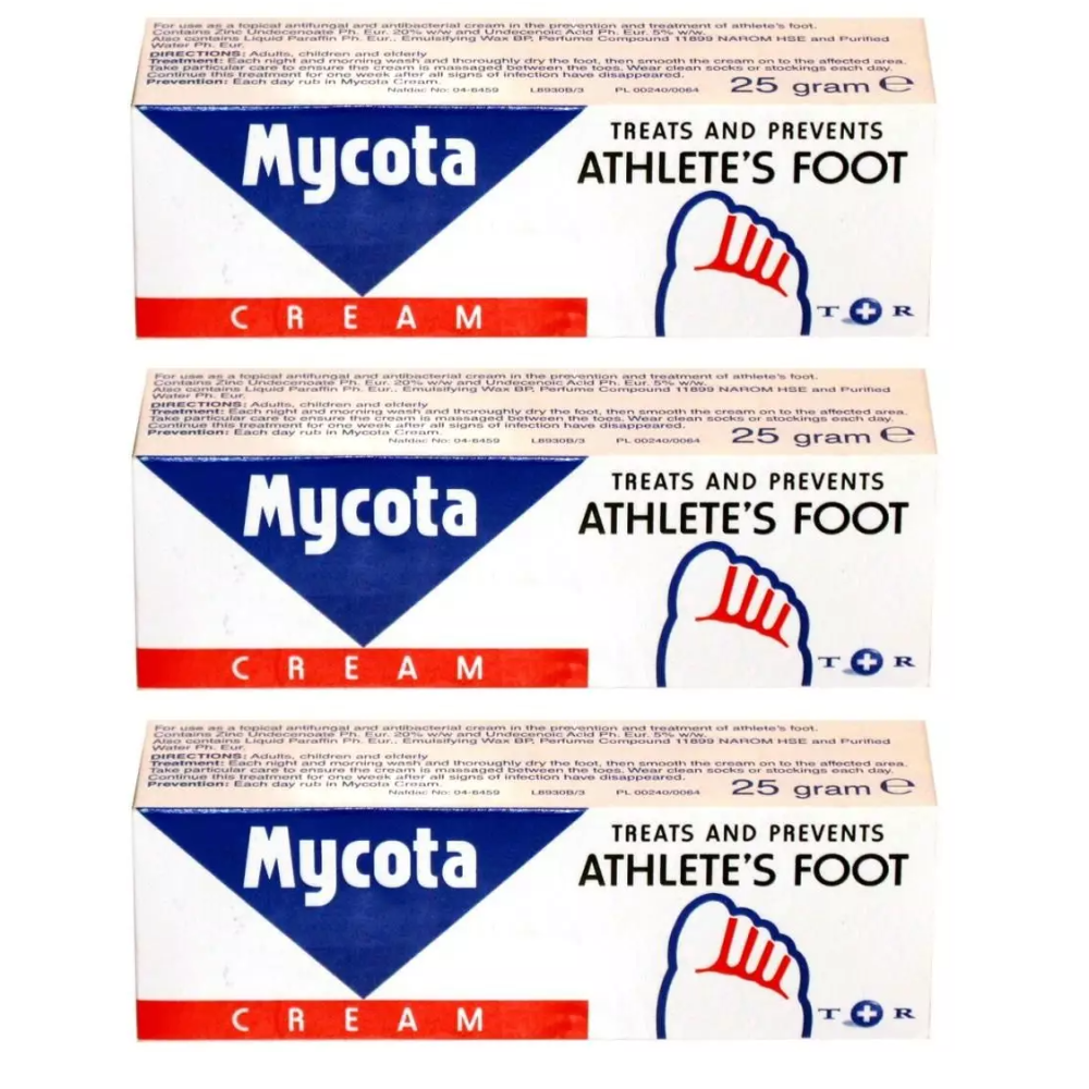 Mycota Athlete's Foot Cream 25g - Pack Of 3