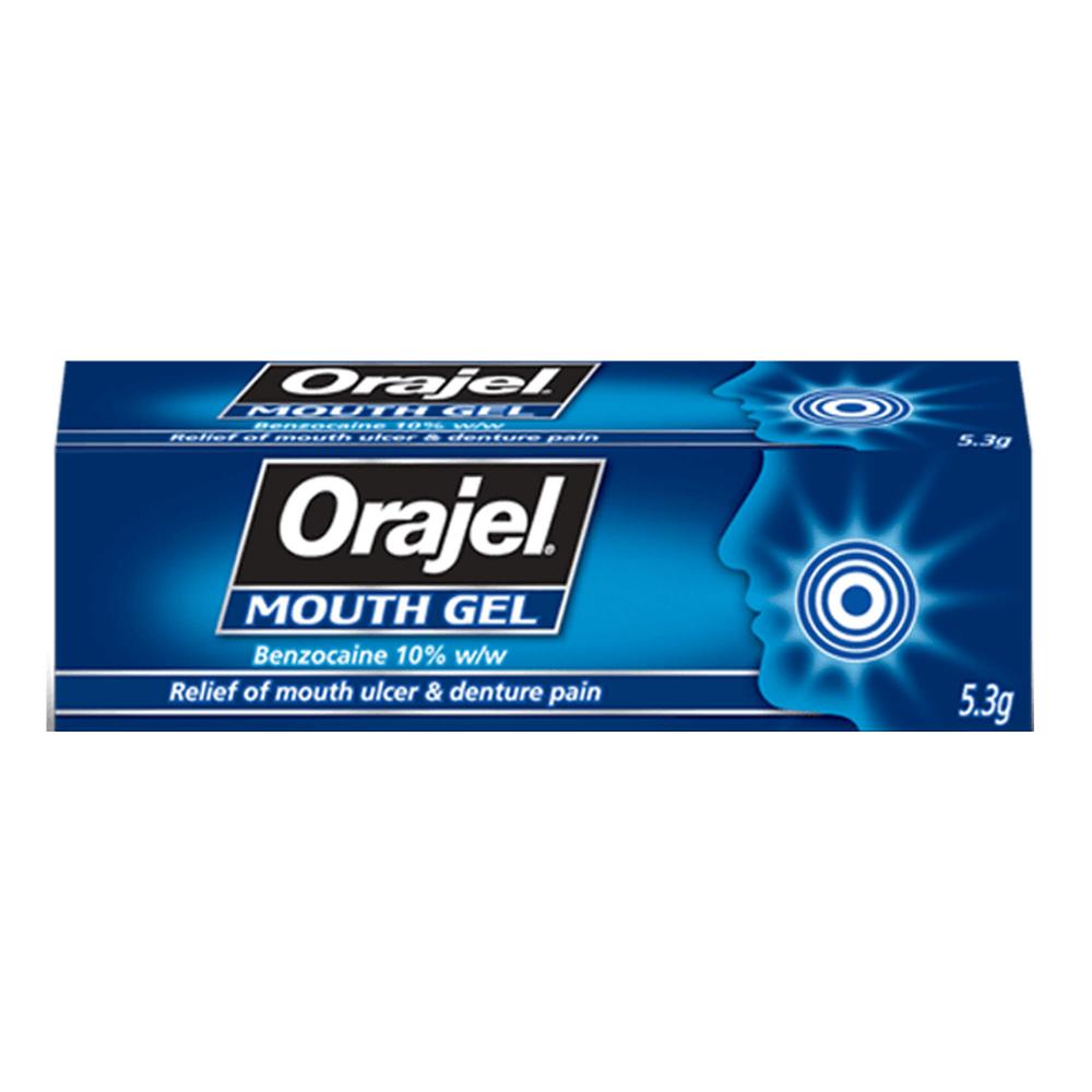 Orajel Mouth Gel - 5.3g | Pain relief for mouth ulcers or wearing ...