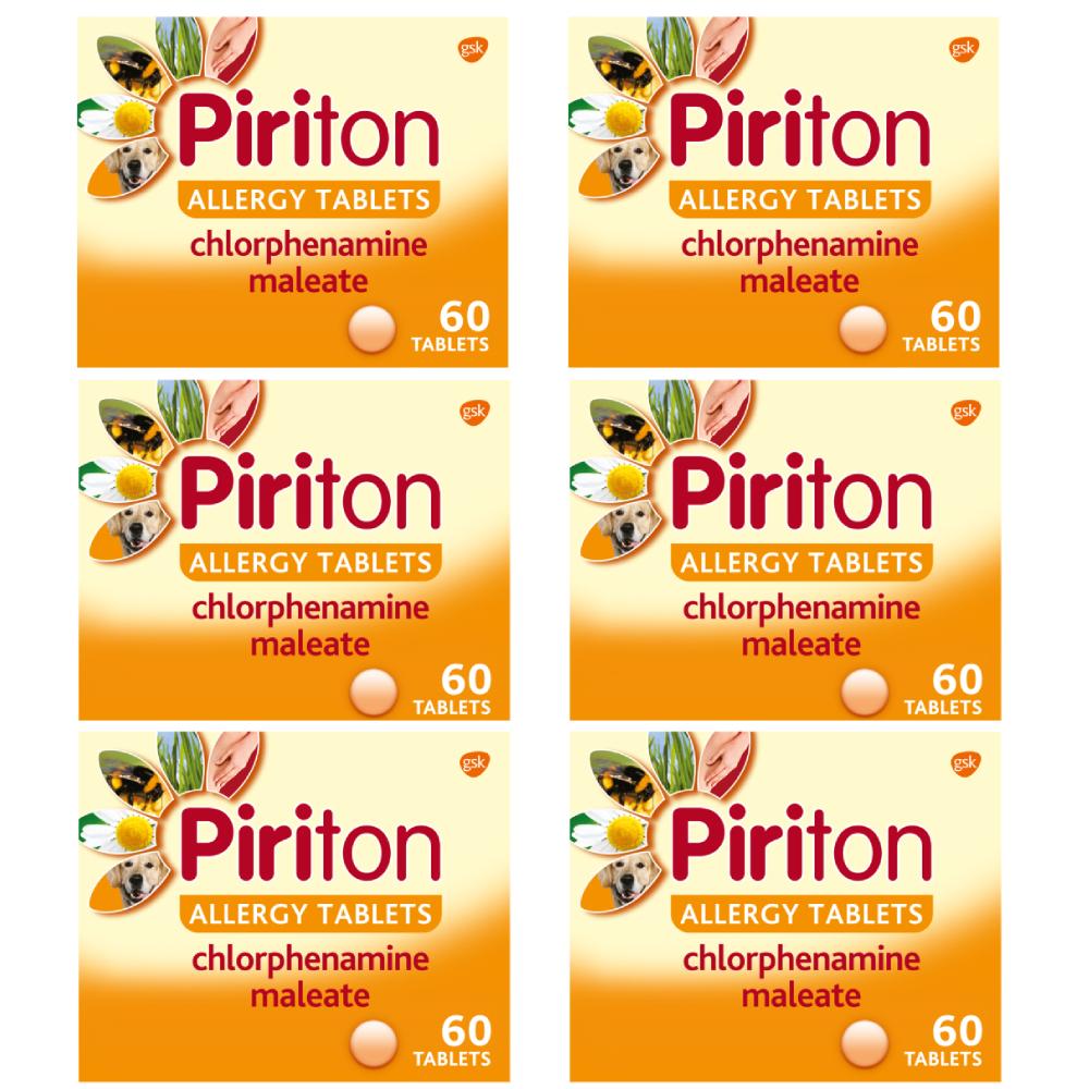 Buy Piriton Allergy Tablets - 6 Pack of 60 | Chemist4U
