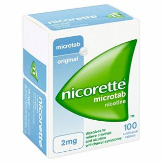 Nicorette Microtab Original 2mg Nicotine – 100 Sublingual Tablets ...