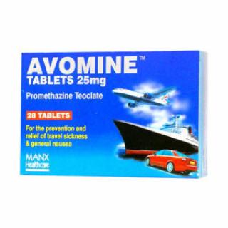 Avomine Travel Sickness 25mg - 28 Tablets | Chemist 4 U