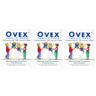 Ovex - 3 Pack of 4 Tablets | Threadworm Relief | Chemist4U