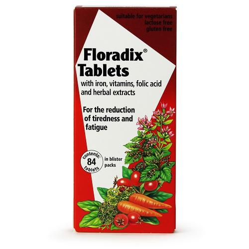 Floradix Iron Tablets - 84 | Iron & Vitamin Supplement | Chemist 4 U