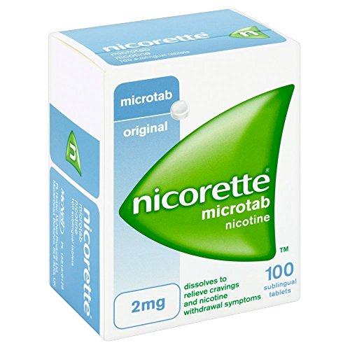 Nicorette Microtab Original 2mg Nicotine – 100 Sublingual Tablets ...