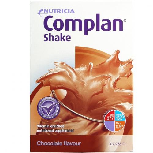 Complan Shake Chocolate Flavour Sachets - 4 x 57g | Chemist 4 U
