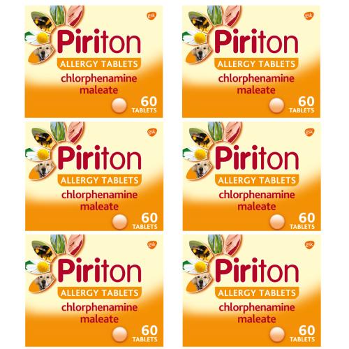 Buy Piriton Allergy Tablets - 6 Pack of 60 | Chemist4U